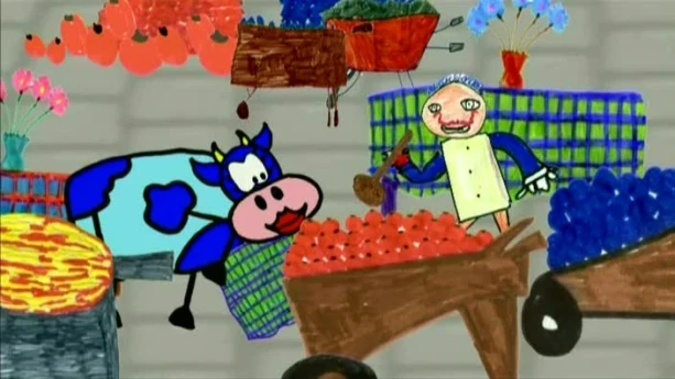 Blue cow and the spaghetti | Schooltv